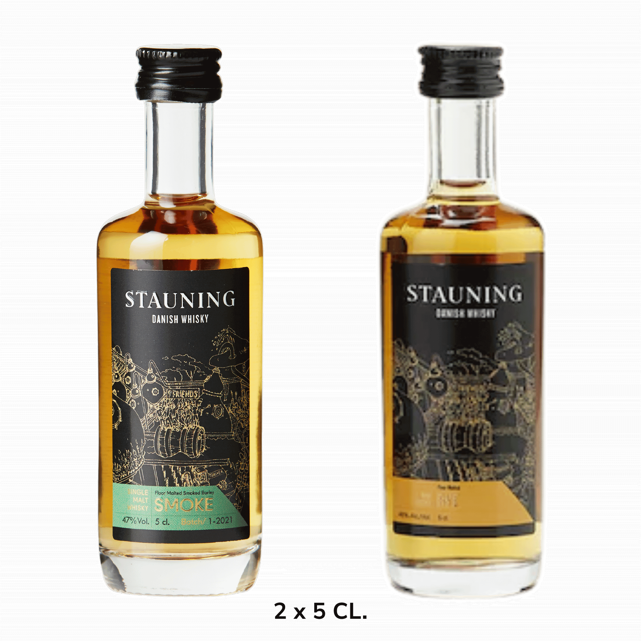 Stauning Whisky Smoke & Rye - 2 x 5 cl Eksklusiv Smagepakke – WHISKYSTACK