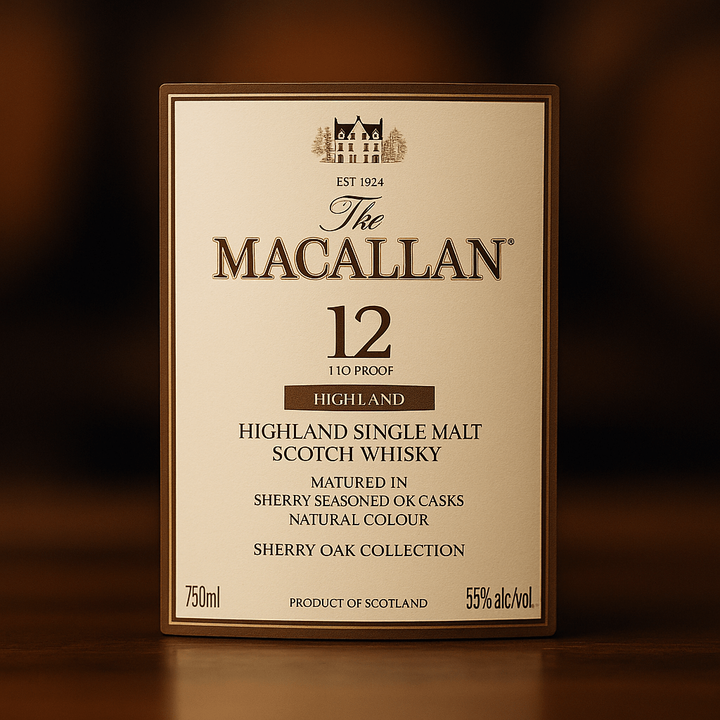 Macallan 12 Year Old 110 Proof – Sherry Oak with Power and Character ...